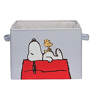 Lambs & Ivy Snoopy Foldable/Collapsible Storage Bin/Basket Organizer w/Handles
