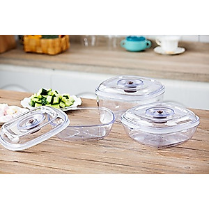 GERYON Vacuum Seal Container for Food Preservation, 2.1 QUART(2 LITER）Work with GERYON Vacuum Sealer Machine