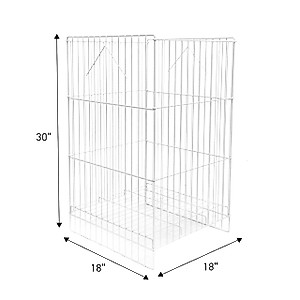 White Wire Dump Bin - 18" X 18" X 30"