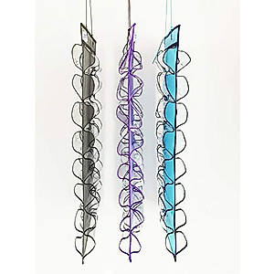 ANIZER Dual-sided Hanging Sunglasses Organizer Dust-Proof Glasses Storage Wall Pocket Eyeglasses Display Case with 32 Slots (GREY)