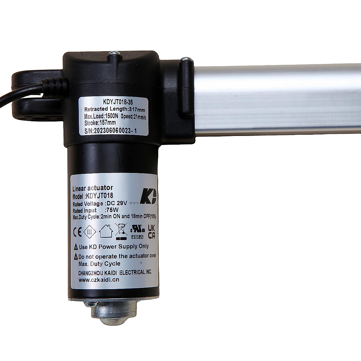 Kaidi Linear Actuator Model KDYJT018-35 Power Recliner Lift Chairs Motor Replacement