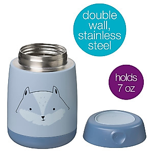 Friendly Fox Insulated Baby Lunch Box 210 ml Stainless Steel Blue