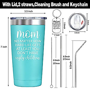 SpenMeta Gifts for Mom - Birthday Gifts for Mom from Daughter, Son, Husband - Mom No Matter What/ugly Children, Christmas Gifts for Mother, Mothers Day Gift Idea - 20oz Mom Tumbler