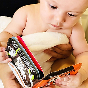 Floating Baby Bath Books – High Contrast Black and White Waterproof Bath Books for Babies 3+ Months