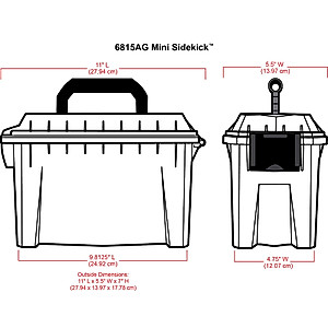 ArtBin 6815AG Mini Sidekick Carrying Case, Portable Art & Craft Organizer with Handle, [1] Plastic Storage Case, Clear