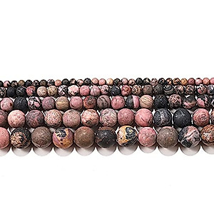 YU 1strand 4/6/8/10/12mm Dull Polish Matte Black Lace Rhodonite Stone Round Loose Spacer Bead for Bracelet Jewelry Makings Supplies T314 (Color : Snowflake Obsidian, Item Diameter : 12mm)