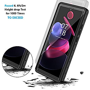 ANTSHARE for Samsung Galaxy Note 20 Ultra Case Waterproof,Built in Screen Protector Full-Body Protection Heavy Duty Shock-Proof Cover Waterproof Case for Galaxy Note 20 Ultra 6.9 inch 5G Black/Clear