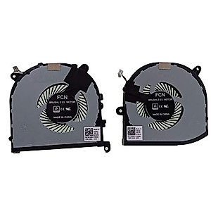 FCQLR New Compatible for Dell XPS 15 9560 Precision 5520 CPU & GPU Cooling Fans DC28000I0F0 0VJ2HC 0TK9J1