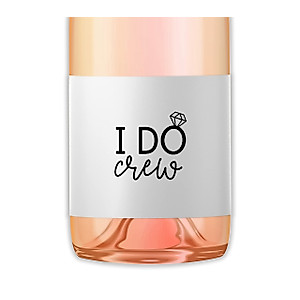 Bridesmaid Mini Champagne Labels ● SET of 10 ● I Do Crew Gifts, Thank you Favors, Will You Be My Maid of Honor Ask Bridal Party Proposal, Wine Stickers Team Bride Tribe Squad Candle Label M200-RNG-10