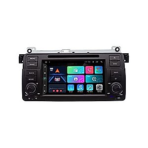 SWTNVIN Car Stereo Radio Compatible with BMW 3 Series 1999 2000 2001 2002 2003 2004(E46) Rover75 MG ZT Android 11 Octa-Core 2G RAM 32G ROM 7 Inch HD Support BT5.0 Wifi GPS TPMS Steering Wheel DVD Play