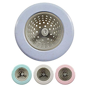 BNYZWOT Kitchen Silicone Sink Strainer Garbage Disposal Strainer Sink Drain Catcher Plug Drain Cover Kitchen Sink Basket for Kitchen Sinks Silicone Beige Pink Blue Green 4 Pack