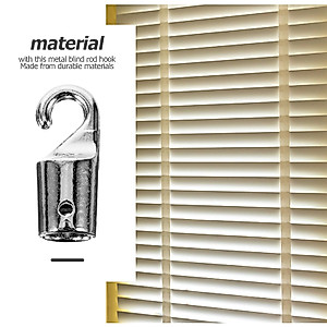 Angoily 4pcs Wand Hook Vertical Blinds Replacement Parts Wand tip Hook for Blinds Blind Parts Blind Hook Replacement Blind Wand Replacements Curtain Hooks for Drapes Connector Metal Mini