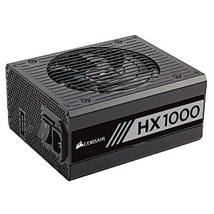 Corsair HX Series, HX1000, 1000 Watt, Fully Modular Power Supply, 80+ Platinum Certified, CP-9020139-NA