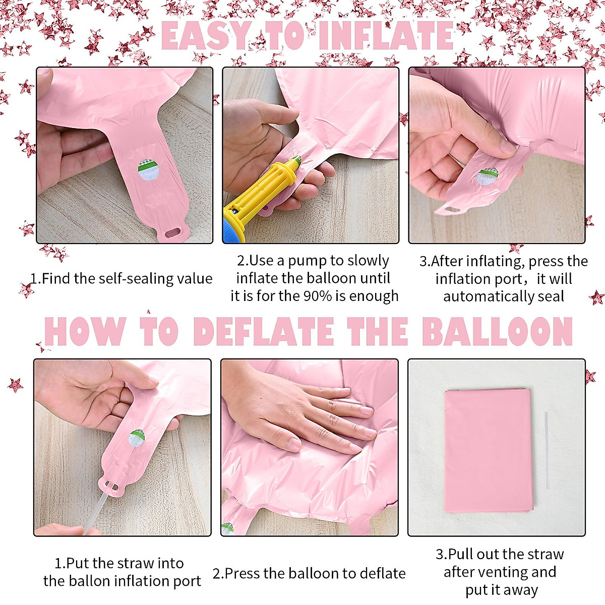 40 Inch Pink Letter Balloons, Large E Letter Balloons Foil Helium Balloons, Mylar Big Single Alphabet E Balloons, Pink Balloon Letters for Birthday Party Decorations Wedding Bride Anniversary Supplies