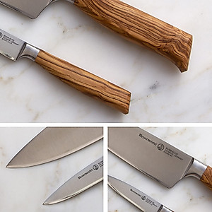 Messermeister Oliva Elite Chef & Parer Set - Includes 8" Stealth Chef's Knife & 3.5" Paring Knife - Rust Resistant & Easy to Maintain