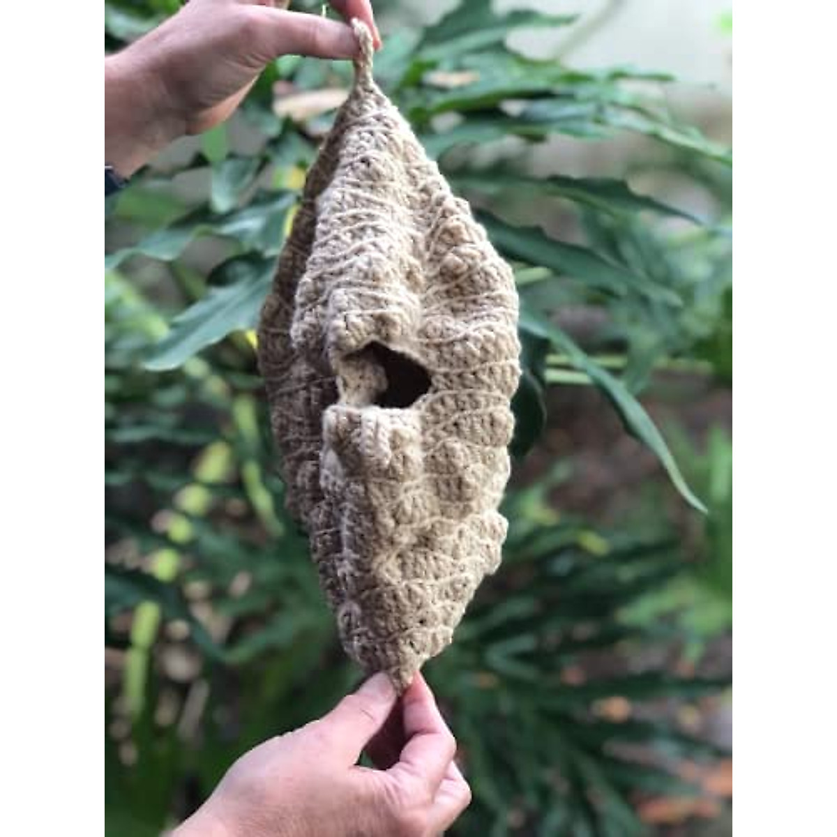 Crochet Wasp Nest Decoy. Handmade Hornet Nest Decoy. Fake Wasp Nest. Eco-Friendly. Garden Decoration. Housewarming Gift. Cabin Gift - Znet3D