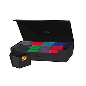 Ultimate Guard Omnihive 1000+, Deck Case for 1000 Double-Sleeved TCG Cards + 2 Removable Trays, Black, Magnetic Closure & Microfiber Inner Lining