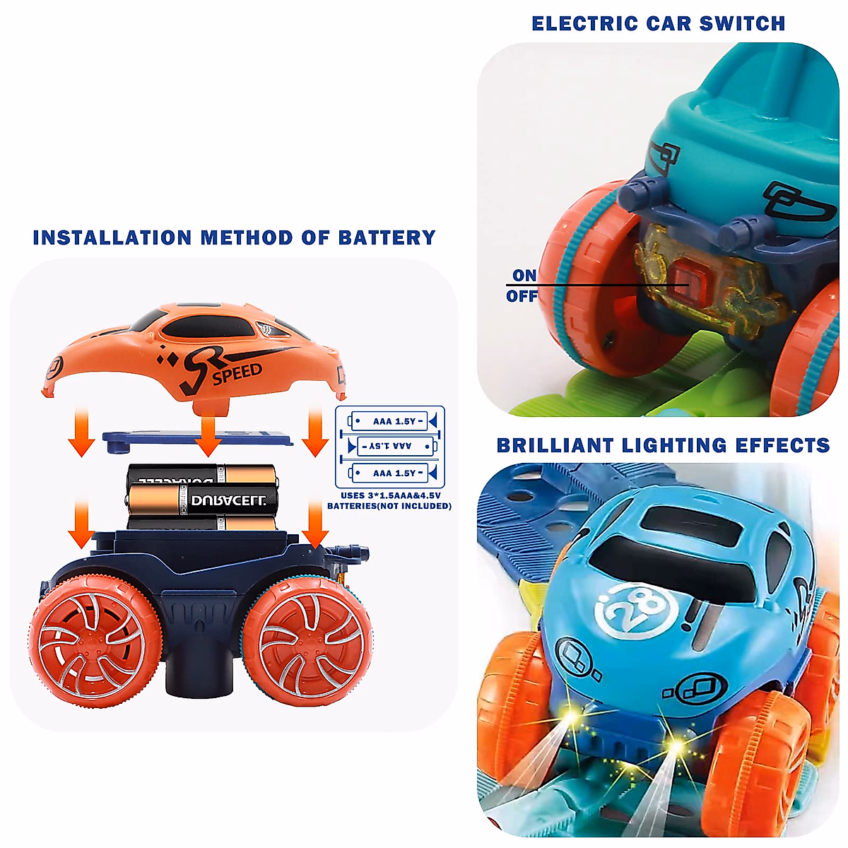 Race Track Toys for Boys Kids with LED Light-Up Race Car,Flexible Changeable Magic Race Car Track Toys for 3 4 5 6 7 8+Year Old Boys Girls as Best Birthday Gifts (92)