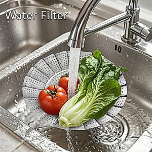 VOGARB Vegetable Steamer Basket,2 Layer Kitchen Baskets Capacity for Food Cooking,Stainless Steel Collapsible and Expandable,Large&Small Separably to Fit Various Size Pot