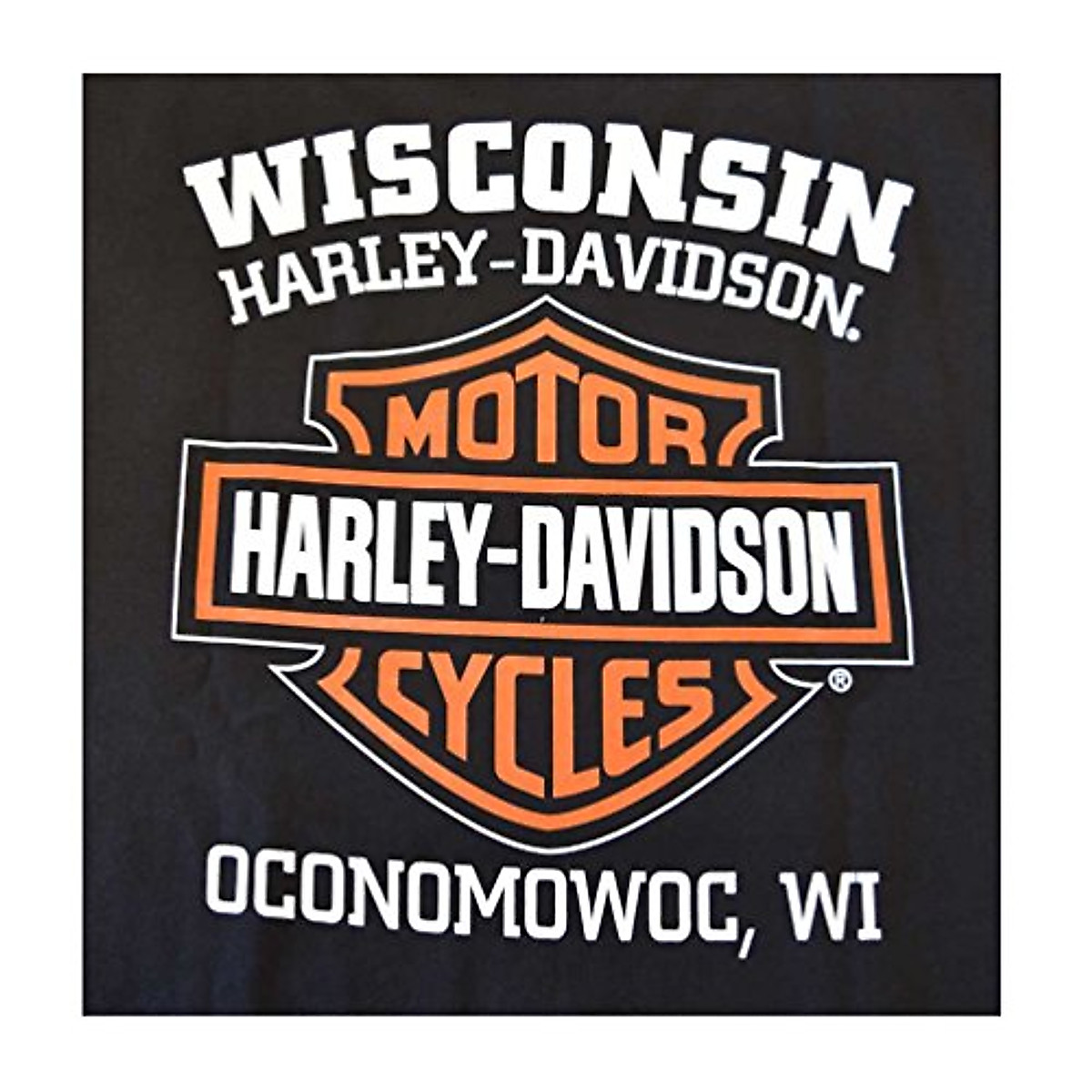 Harley-Davidson Men's Distressed Elongated Bar & Shield Black Tee 30296553 (XL)