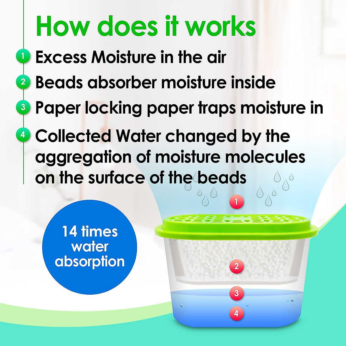 Sunny Home (8 Pack) Moisture Absorbers 9.17oz, Unscented, Odor Eliminator, Dehumidifier and Deodorizer for Closet, Bathroom, Kitchen in Home & RVs. WHITE