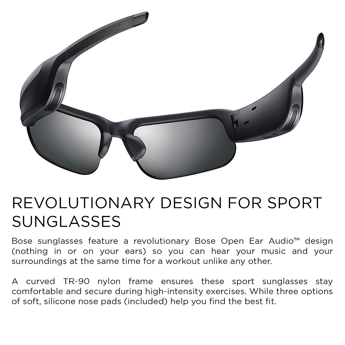 Bose Frames Tempo - Sports Audio Sunglasses with Polarized Lenses & Bluetooth Connectivity – Black