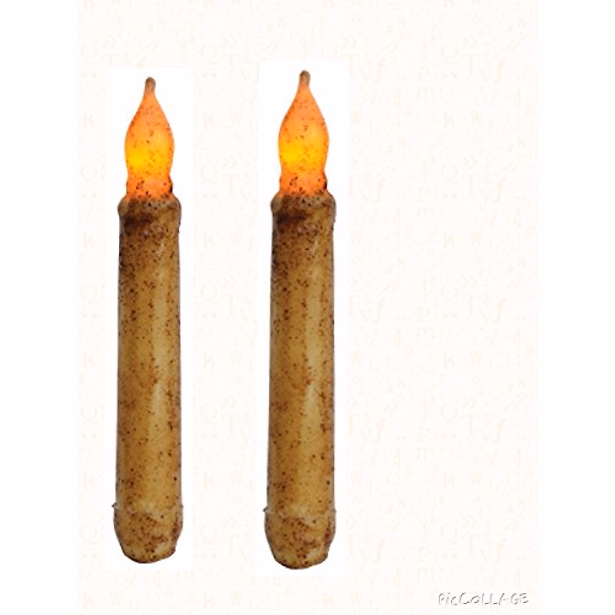 Burnt Ivory 6 Inch Taper Candle with Timer, 2 Pack