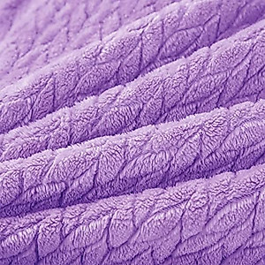Whale Flotilla Fleece Throw Blanket for Couch with Plush Decorative Pattern, Soft Fluffy Throw Blanket for Sofa, Cozy and Lightweight, Lilac, 50x70 Inch
