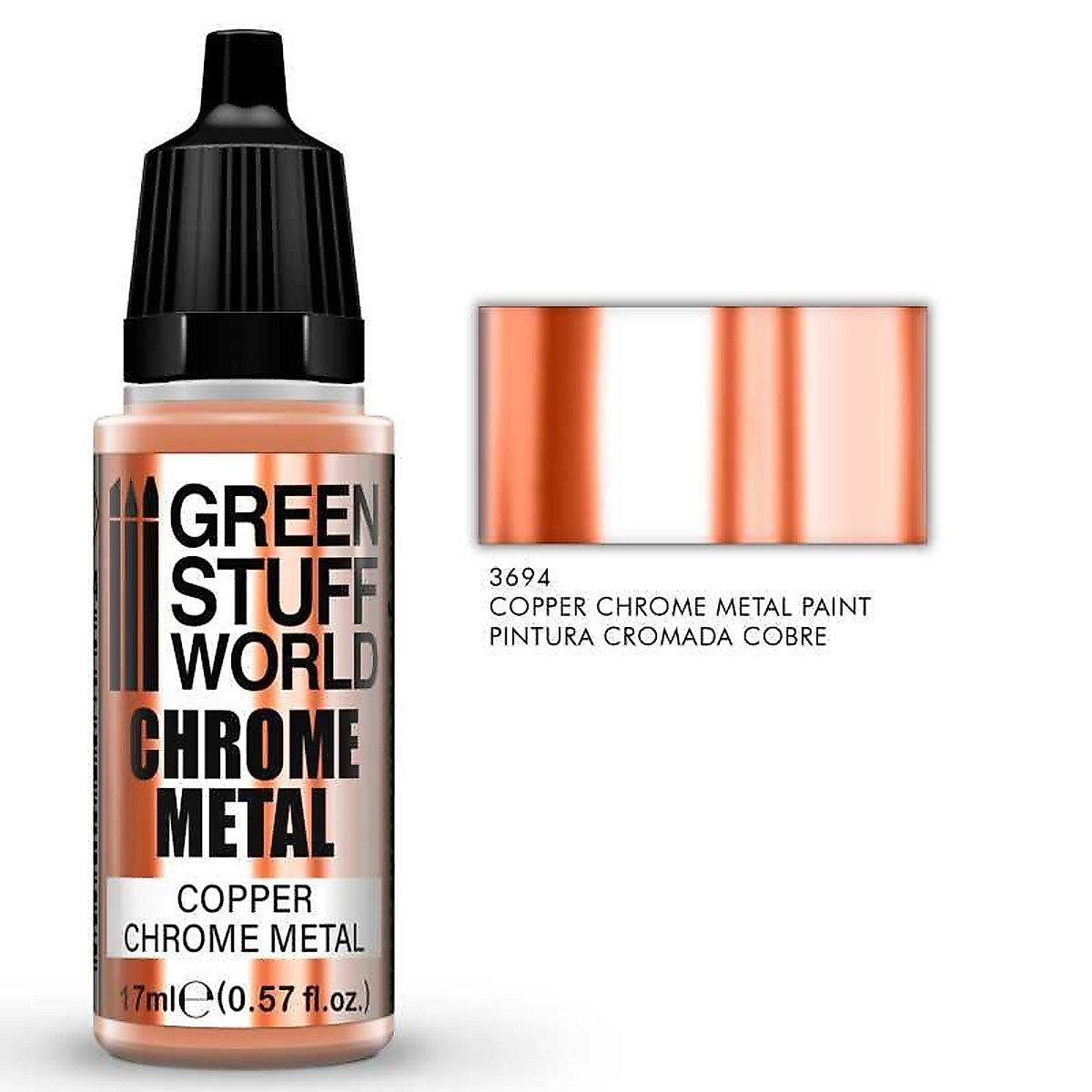 Green Stuff World for Models and Miniatures Chrome Paint - Copper 3694