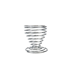 Faotup 4Pcs Spring Egg Cup Holder Spring Wire Egg Tray Spring Wire Egg Cup for Home Kitchen Egg Cup Storage Holder Silver, 1.78"x2.05"(LxH)