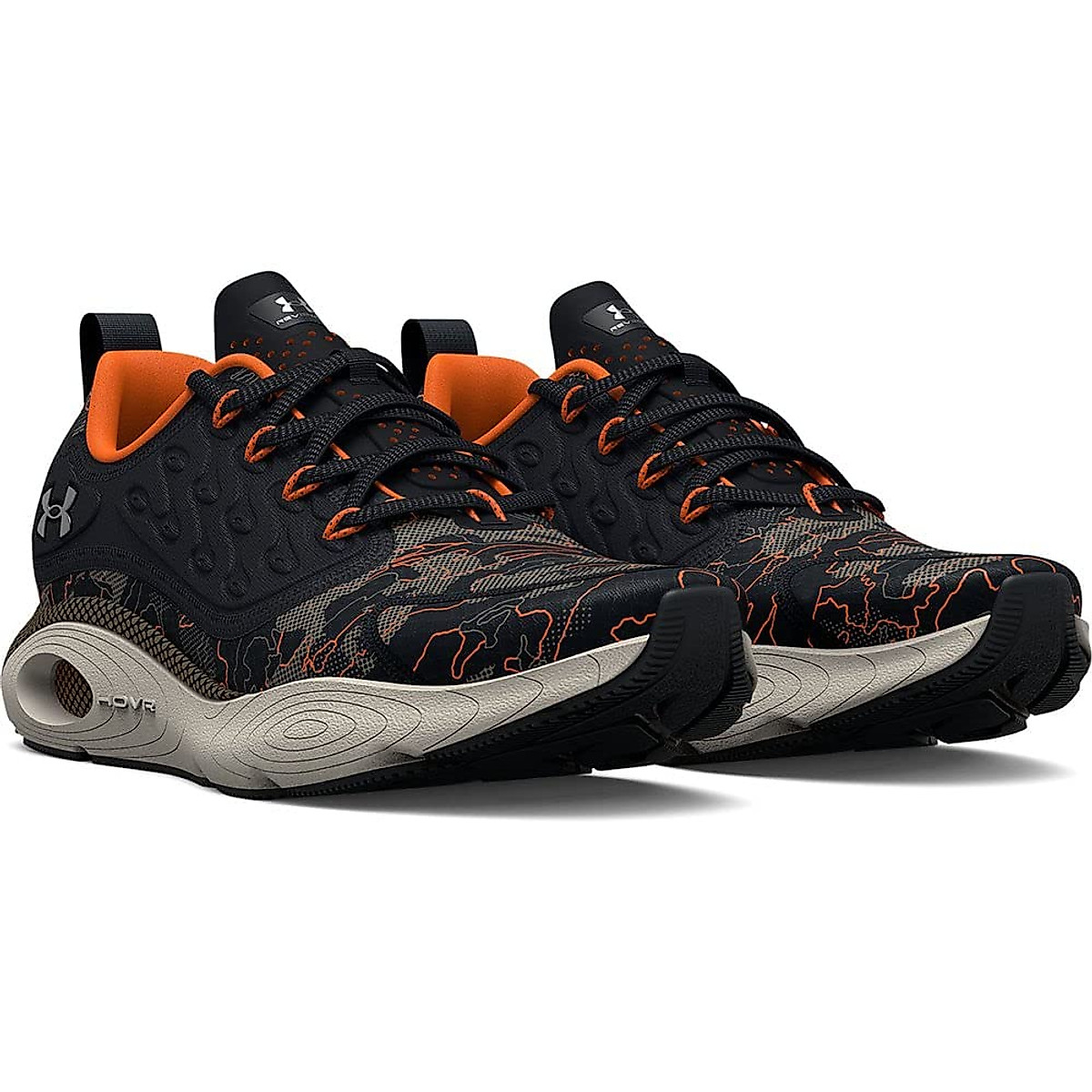 Under Armour Unisex HOVR Revenant CAMO Cross Trainer, Black (002)/Metallic Ore, 10.5 US Men