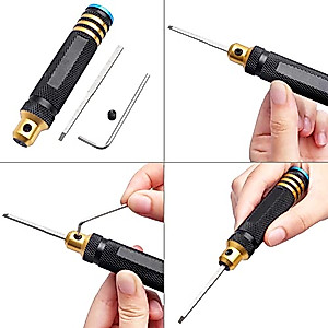 AllinRC Hobby Knife Blades Set 0.1mm 0.2mm 0.4mm 0.6mm 0.8mm 1.0mm 2.0mm with Handle Hobby Building Tools Craft Set for Basic Model Building, Cutting, Repairing and Fixing