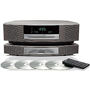 Bose Wave Music System with Multi-CD Changer - Titanium Silver, Compatible with Alexa Amazon Echo