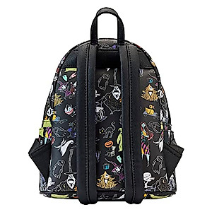 Loungefly Disney Nightmare Before Christmas All Over Print Womens Double Strap Shoulder Bag Purse