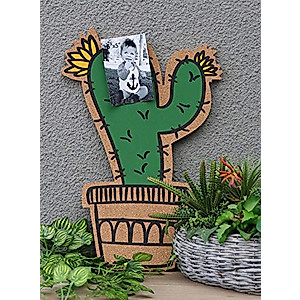 Pinboard Cactus Shaped Wall Decor - Cork Board with 6 Pushpins - Bulletin Board Display,School or Classroom Home Decor