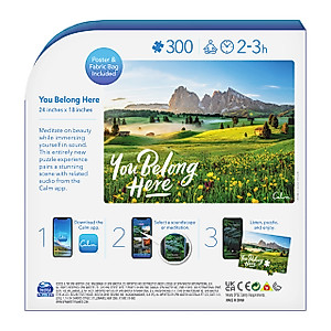 Spin Master 300-Piece Calm Jigsaw Puzzle for Relaxation, Stress Relief, and Mood Elevation, for Adults and Kids Ages 8 and up, You Belong Here
