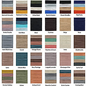 HBY Women's Hair Ties for Thick or Curly Hair. No Slip Seamless Ponytail Holders Sports Thick Hair Ties, Urban Oasis, 8MM, 12 Pcs