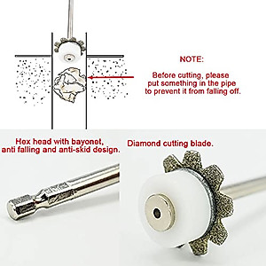 scottchen PRO Inside Pipe Cutter 1-1/2"(36mm) Internal PVC Plastic Pipe Cutting Tool Diamond Cutting Blade-1set
