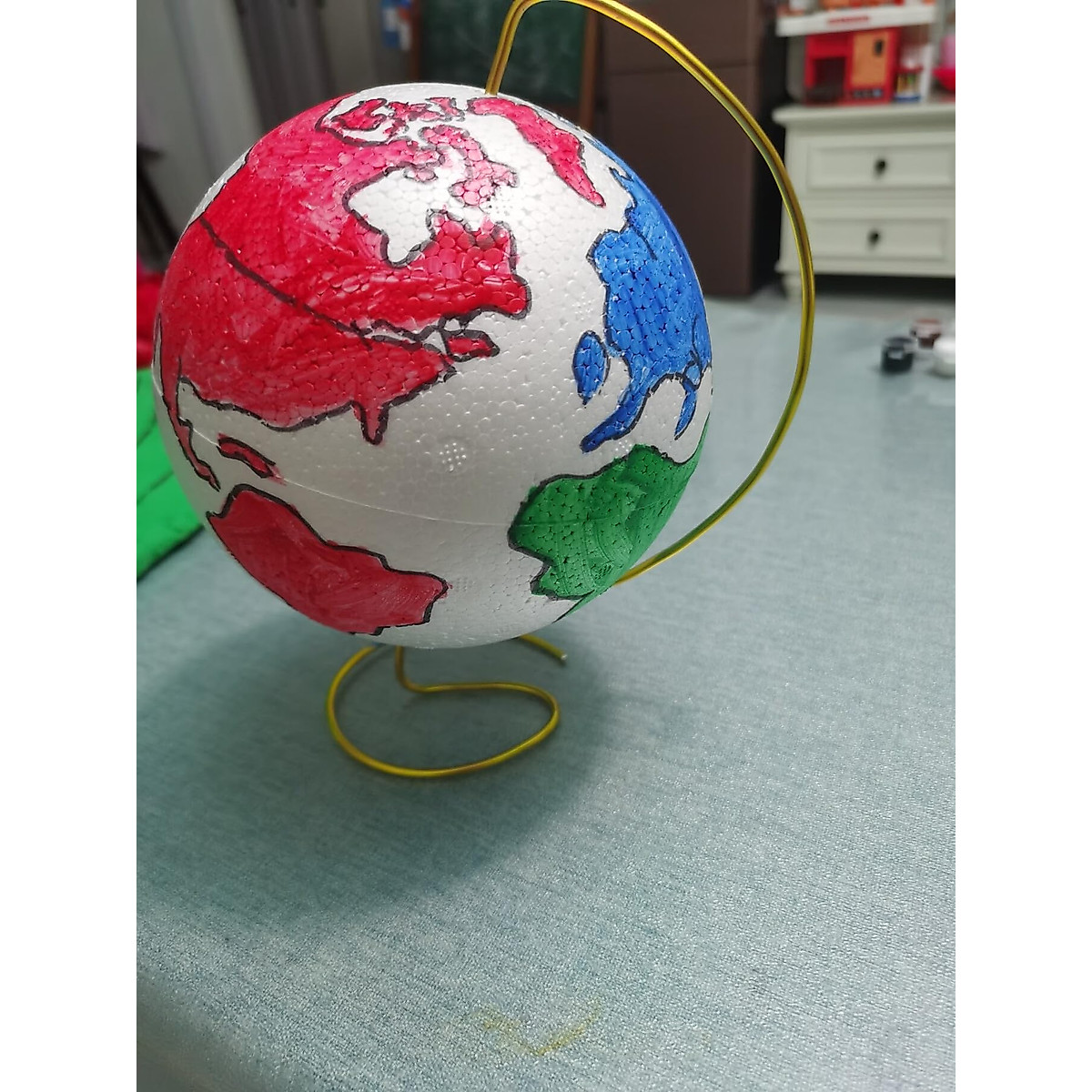 Crafare 2 Pack 8 Inch Large Foam Balls White Smooth for Wedding Holiday Christmas Crafts Making and School Projects DIY