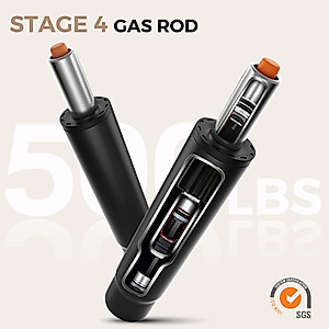 BESTFAIR Home Office Desk Chair 500Lb, Comfy Ergonomic Office Chair with Footrest, PU Leather Office Desk Chairs for Heavy People, High Back Executive Office Chair with Lumbar Support, Black