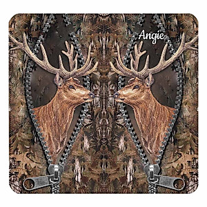 InterestPrint Personalized Name Wristlet Wallet, Custom mom's gift Deer Women's Leather Clutch Purse