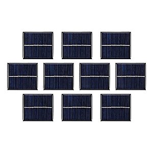 SUNYIMA 10Pcs 3V 120mA Micro Solar Panels Cells DIY Solar Epoxy Plate Electric Toy Materials Photovoltaic Cells Charger 60mmx55mm/2.36"x2.16"