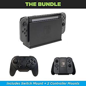 HIDEit Mounts Switch Wall Mount for Nintendo Switch - Made in USA, Steel Mount for Nintendo Switch and Nintendo Switch OLED to Safely Store Your Switch Console