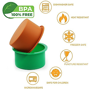 AILEHOPY 4 inch Mini Cake Pans-6Pack Round Cake Baking Pan Silicone Smash Cake Pans, Nonstick Cake Molds for Muffin,Cupcake and Mini Cake Mousse Dessert