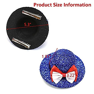 Vehomy 4th of July Pet Costume Dog American Flag Hairpin Hat Bowtie Collar and Tutu Skirt - Independence Day Pet Dog Patriotic Costume for Small Medium Dogs Cats Puppy 3Pcs