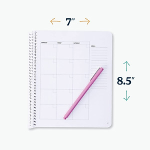 Class Tracker Ultimate College Planner - Undated Daily, Monthly, and Weekly Planner for Students (Black & Cream)