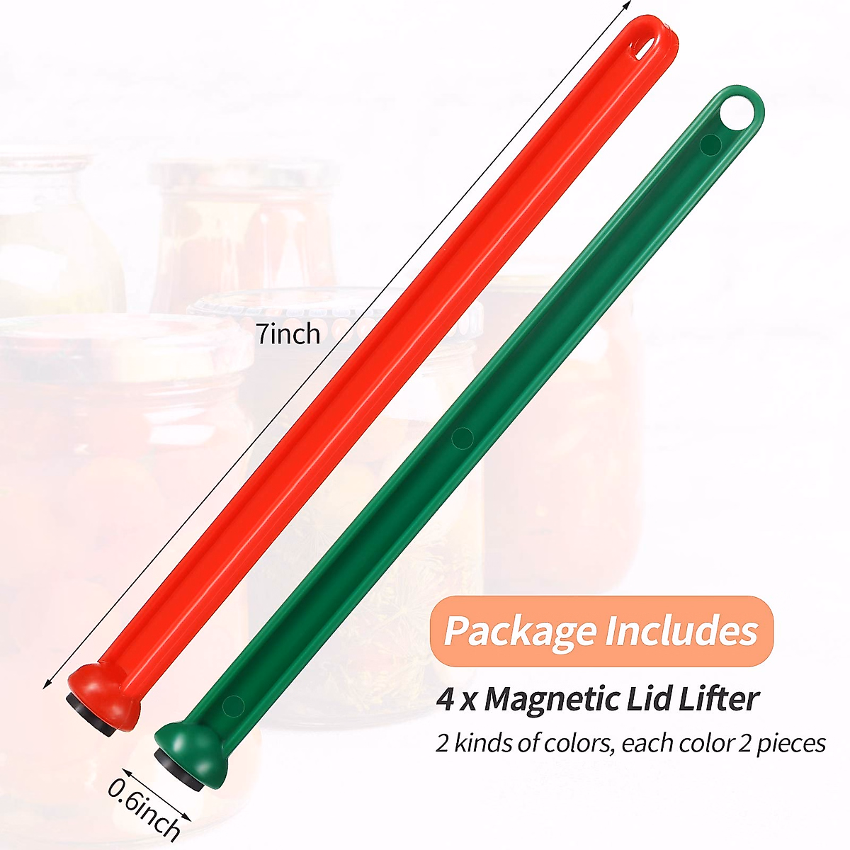 Patelai Canning Magnetic Lid Lifter Canning Lid Magnet Tool Magnetic Lid Wand Canning Supplies Canning Tools for Pots Home Canning of Preserving Fruits and Prevent Scald