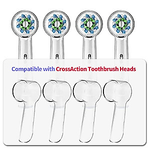 12Pcs Reusable Toothbrush Head Covers Compatible with Oral B Electric Toothbrush Heads for Better Healthy Brushing and Storage in Home and Travel