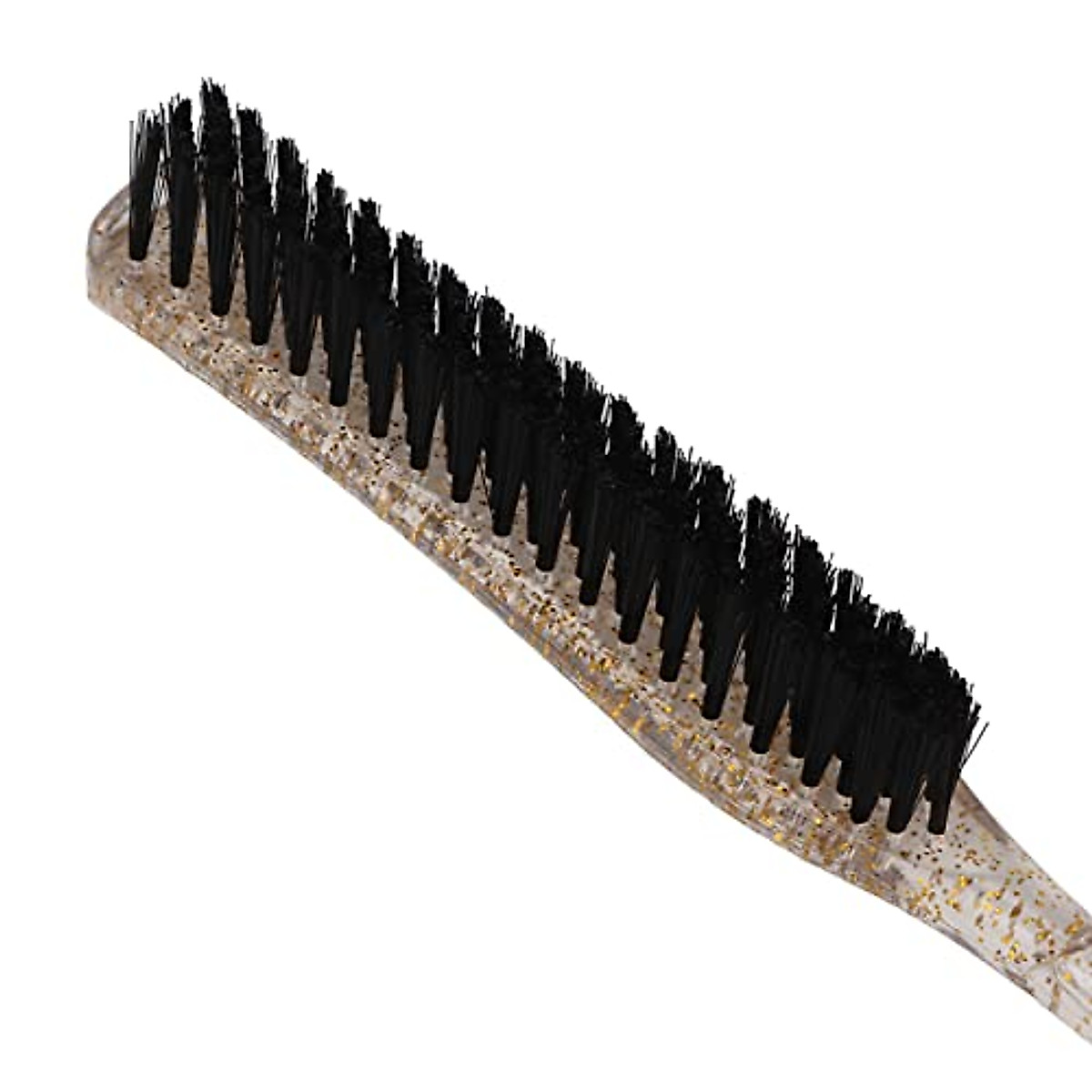 Point Tail Teasing Brush Hari Shaving Brush, Nylon Bristles Men Shaving Brush Beard Cleaning Tool for Homeuse or Barber Salon (Gold)