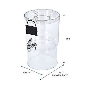 Buddeez Beverage Dispenser With Stand - (2 Count) Stackable 2 Gallon Tritan Clear Drink Dispenser, Large Party Drink Dispenser, Top Lid For Cups & Fruit, (Bonus Chalkboard ID Tag)